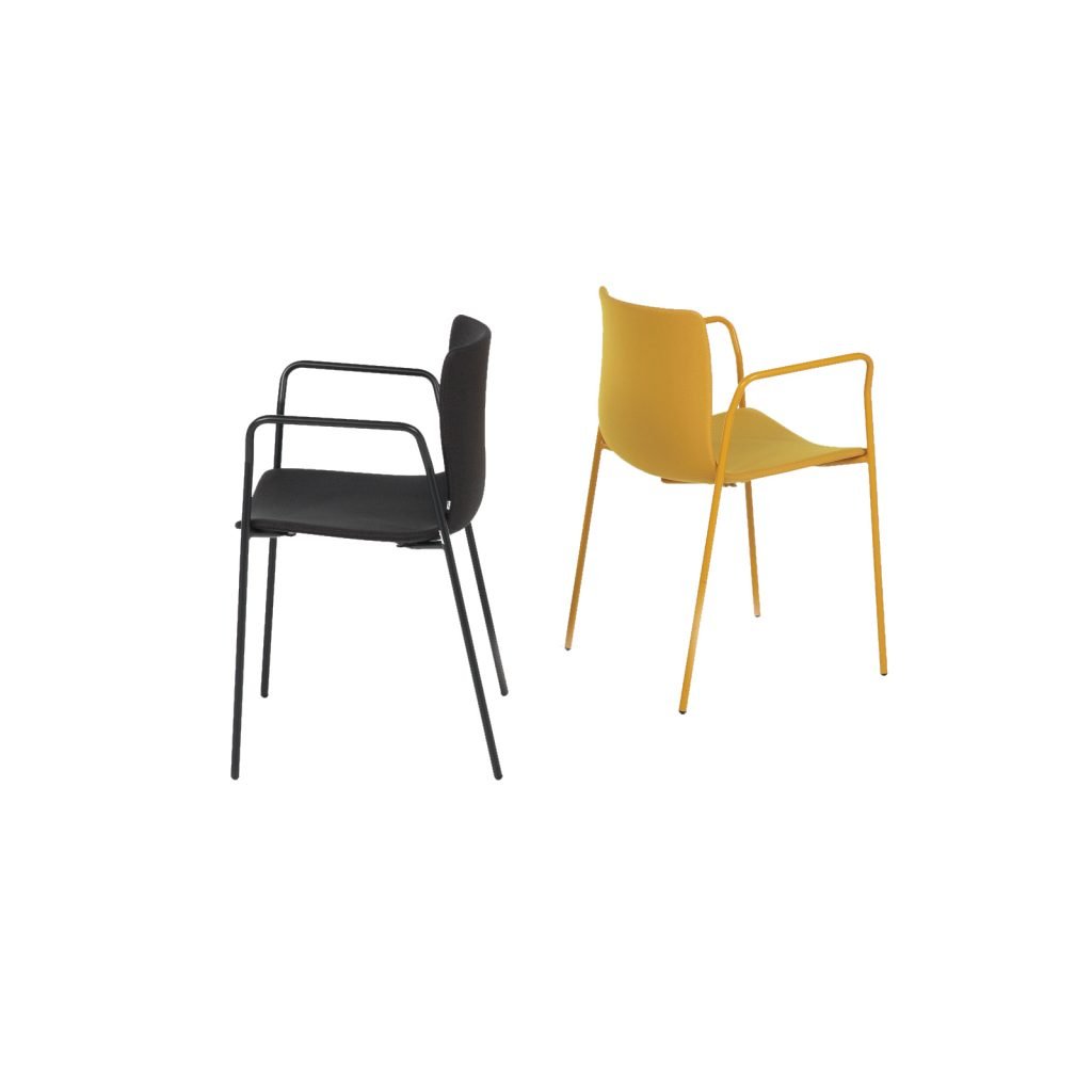 rest chair 4 leg metal w/arm - NUANS