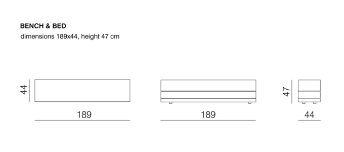 bavul bench - bed - NUANS
