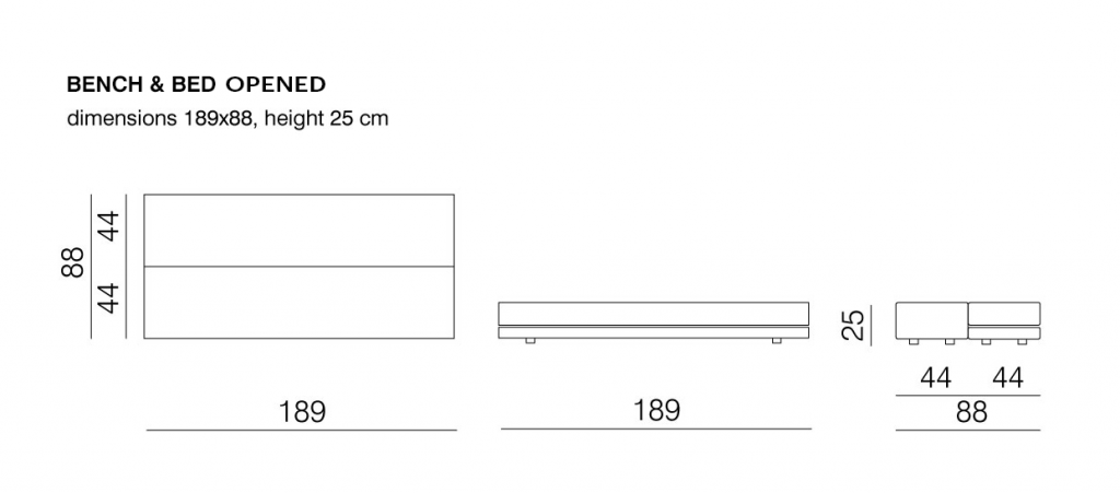 bavul bench - bed - NUANS