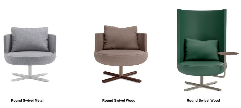 round swivel metal base - NUANS