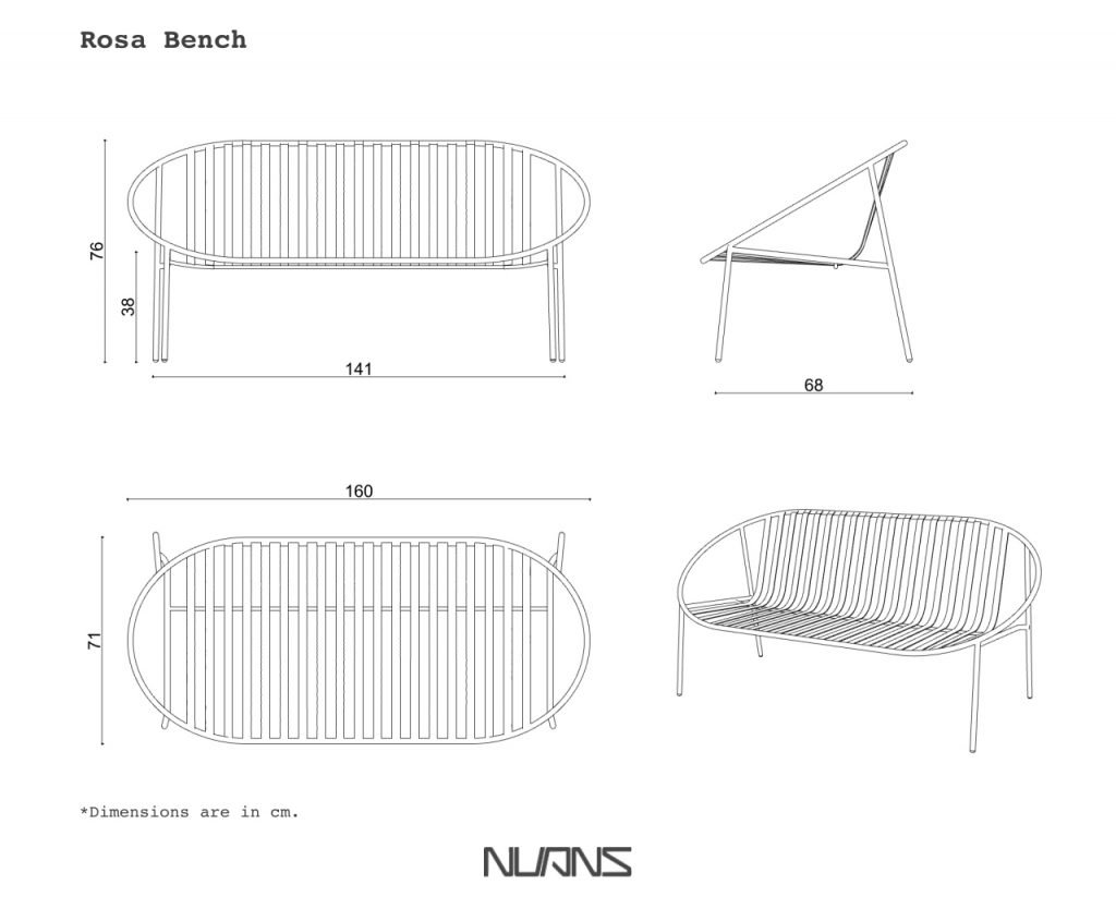 rosa bench - NUANS