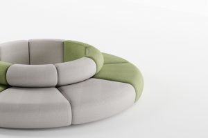 moon center banquette and circle sofa - NUANS