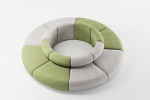 moon center banquette and circle sofa - NUANS