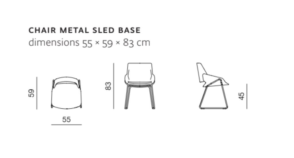 monk chair metal base - NUANS