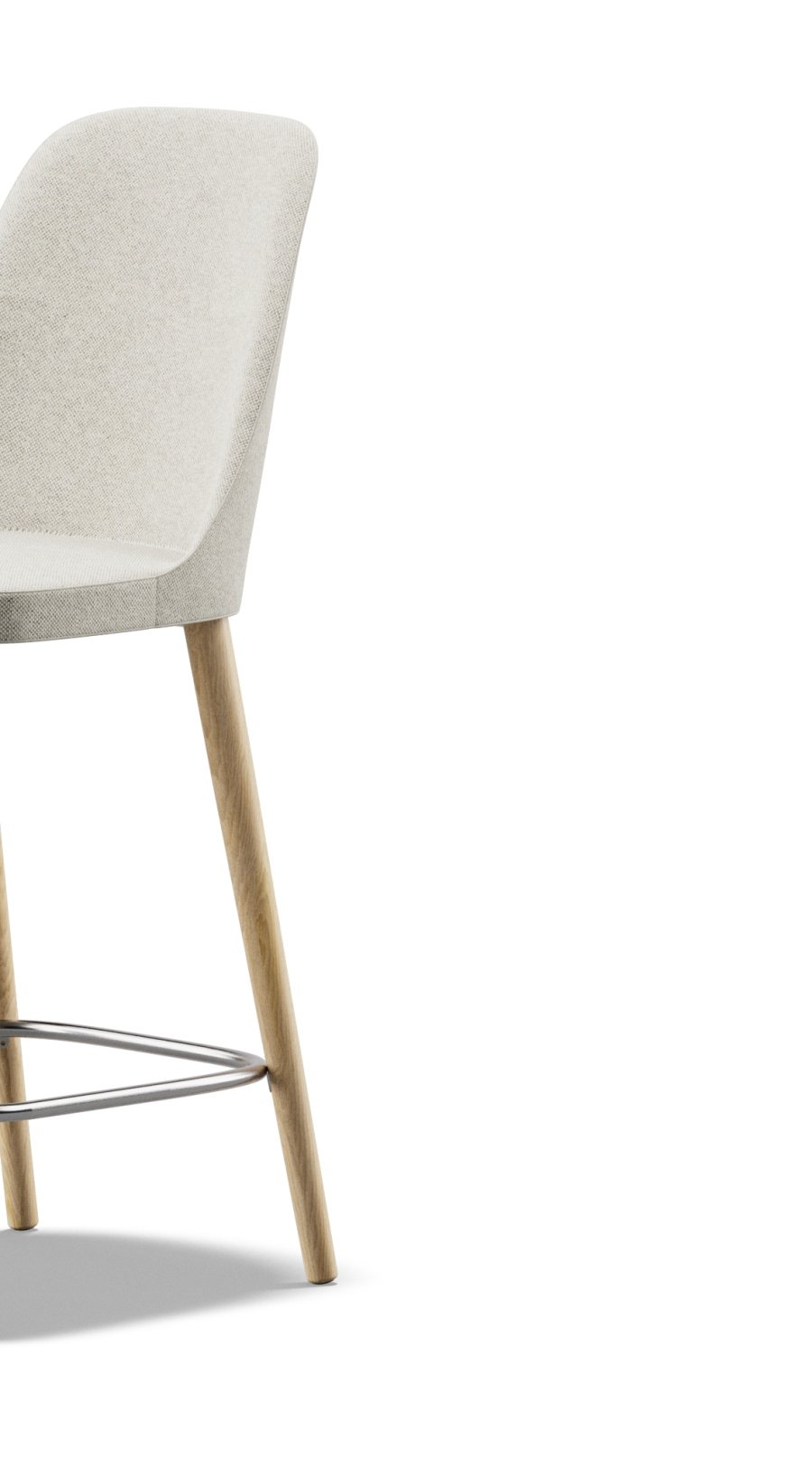 rhone bar / counter stool wood base - NUANS